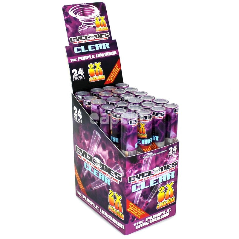 CYCLONES PRE ROLLED TRANSPARENT CONE CLEAR THE PURPLE UNKNOWN – Magic ...